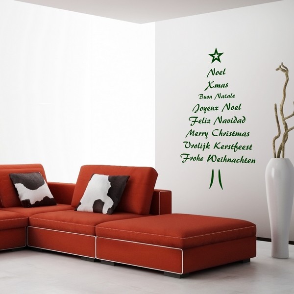 Stickers Sapin De Noël Texte Art And Stick